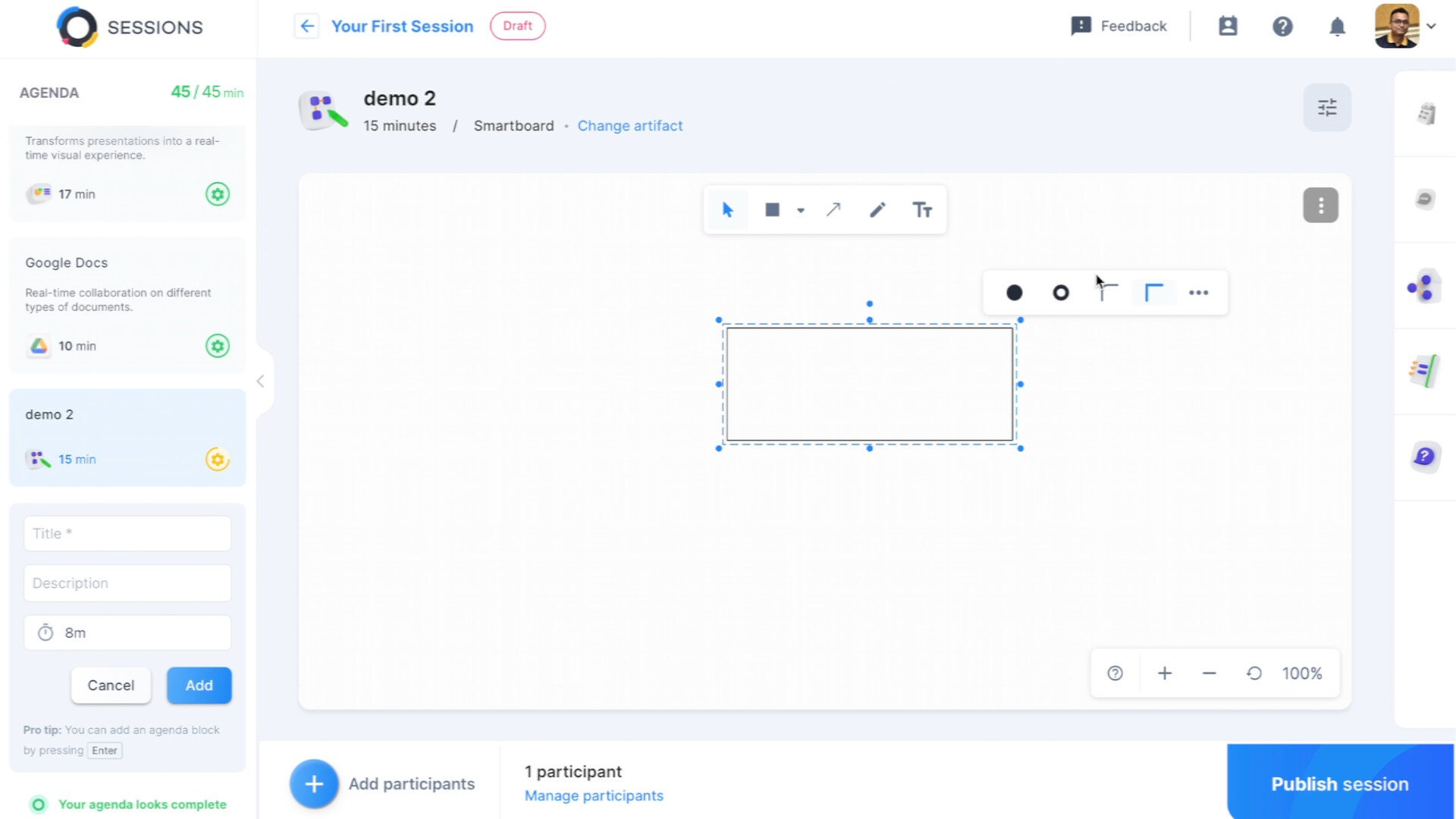 Sessions | UI, UX Design | SaaS | Application Design | saas ui
